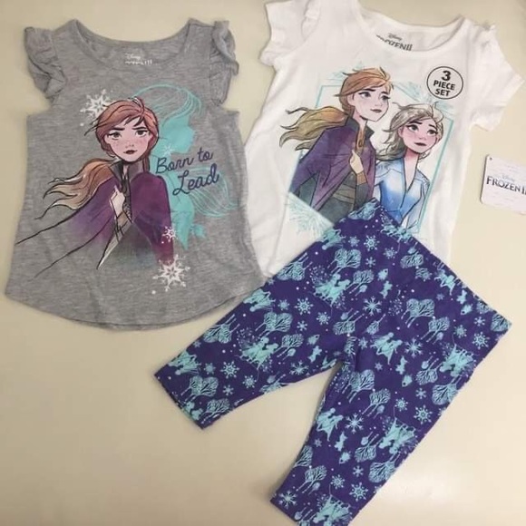 Disney | Matching Sets | Disney Frozen Elsa Anna Cute 3pieces Crop Set ...